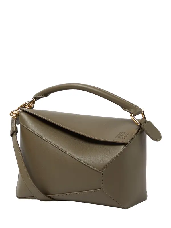 Loewe Puzzle Small Leather Shoulder Bag - Green