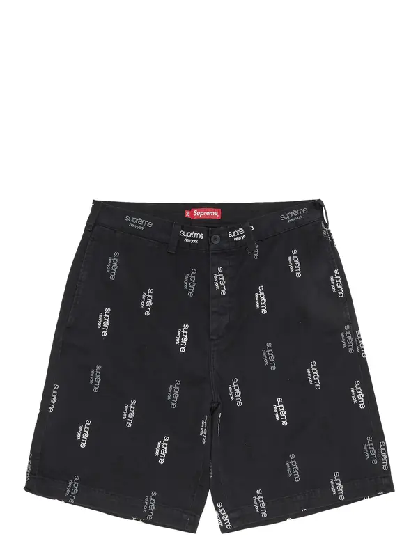 Supreme Classic Logo Chino Short - Black