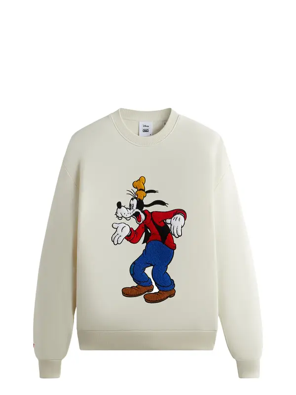 Kith For Mickey & Friends Astonished Goofy Vintage Crewneck 'sandrift - Cream