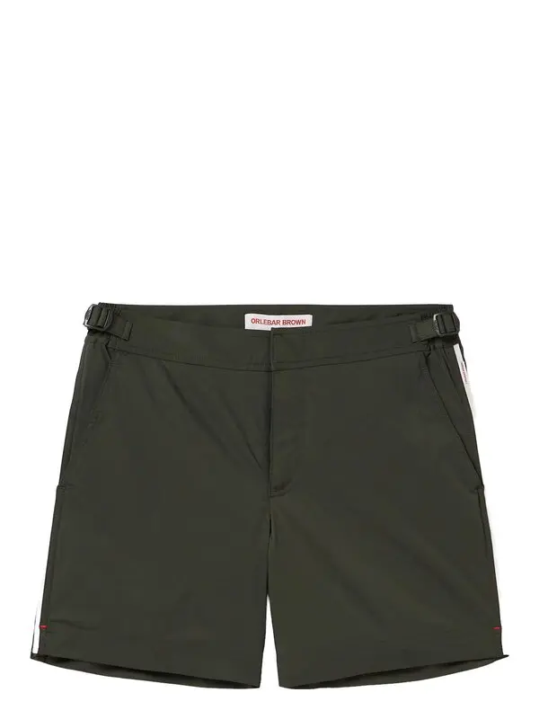 Orlebar Brown Bulldog Straight-leg Mid-length Swim Shorts - Green