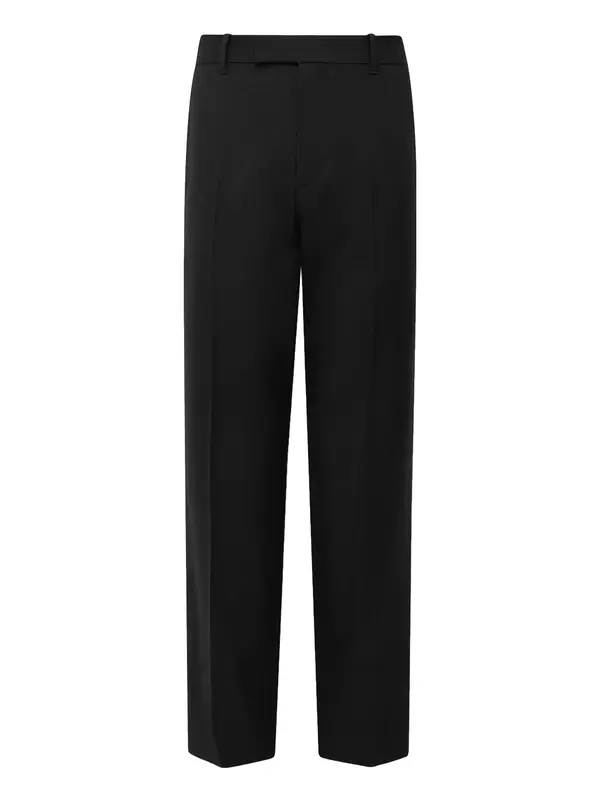 THE ROW Elijah Straight-leg Wool-twill Trousers - Black