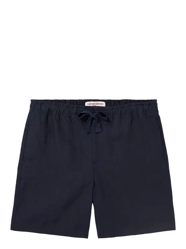 Orlebar Brown Alex Straight-leg Linen Drawstring Shorts - Blue