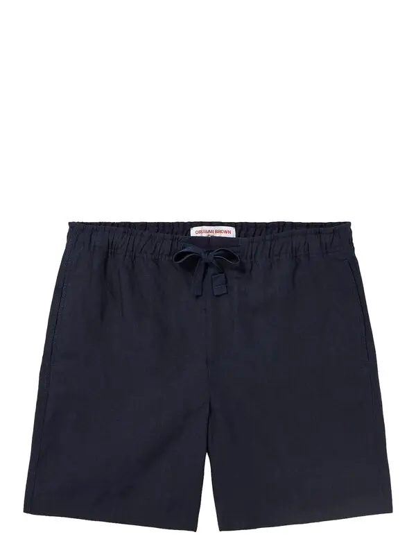 Orlebar Brown Alex Straight-leg Linen Drawstring Shorts - Blue