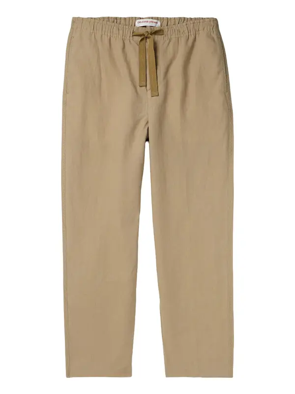 Orlebar Brown Alex Tapered Linen Trousers - Neutrals