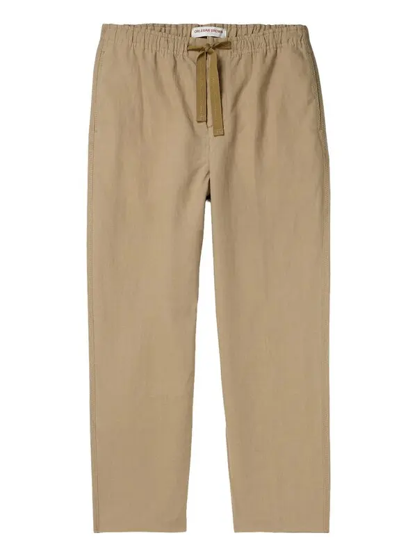 Orlebar Brown Alex Tapered Linen Trousers - Neutrals