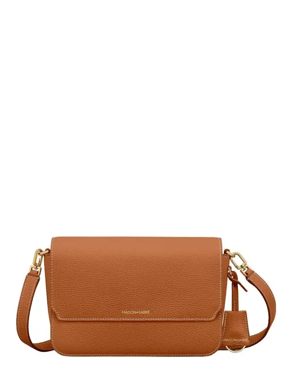 MAISON DE SABRE Leather Flap Bag - Pecan Brown