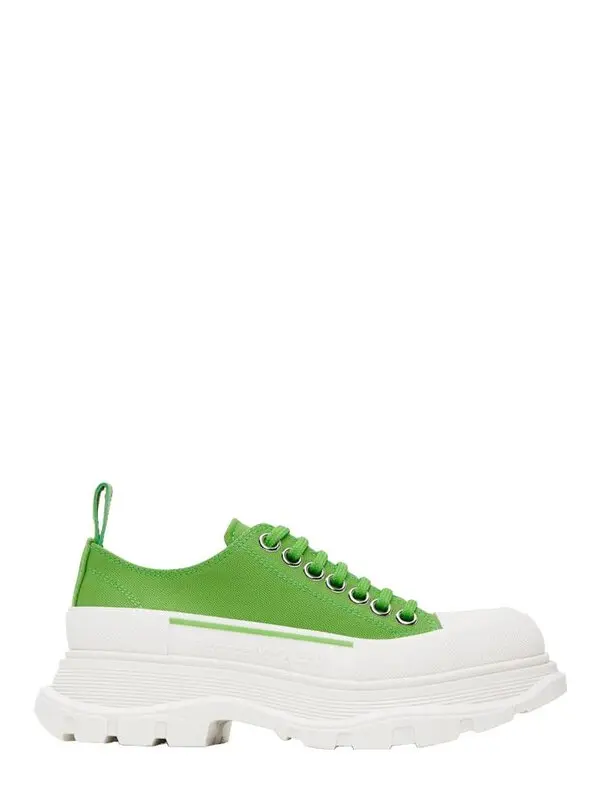 Alexander McQueen Tread Slick Low Top Sneakers - Acid Green/white