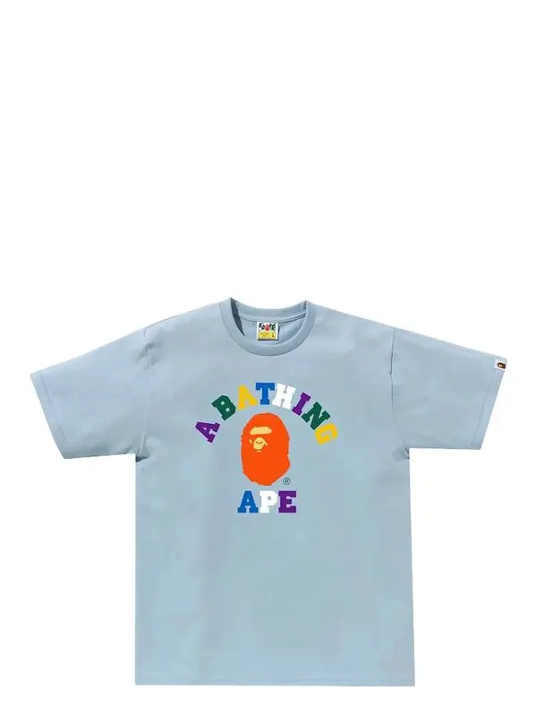 A BATHING APE Colors College Tee Shirt - Sax