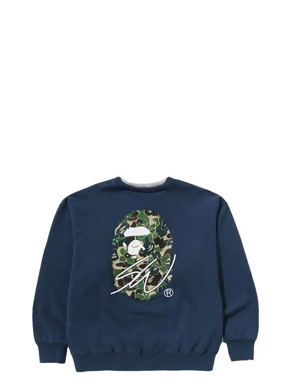 BAPE X Sean Wotherspoon 4way Crewneck Sweatshirt - Navy Blue