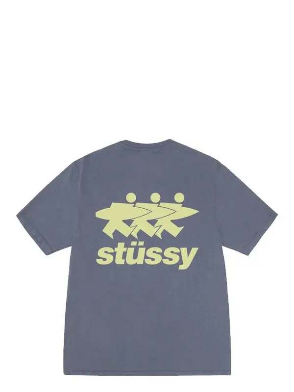 StÜssy Surfwalk Pigment Dyed Tee Shirt - Indigo