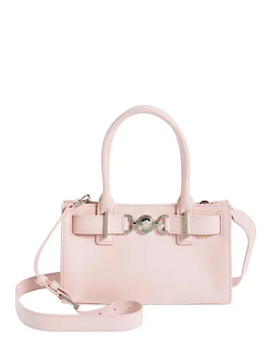Versace Medusa Small Belted Leather Tote - Dusty Rose-palaldium