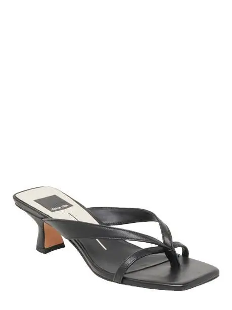 Dolce Vita Brevel Kitten Heel Flip Flop - Onyx Leather