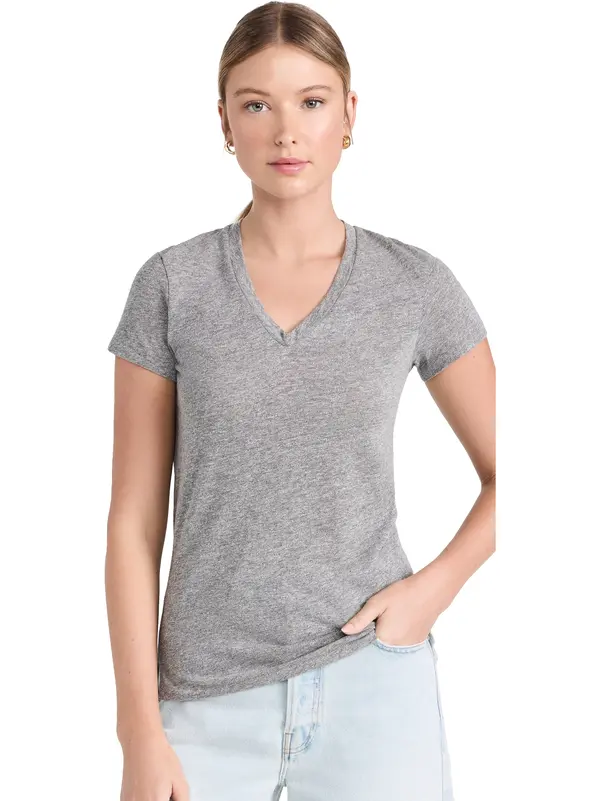 Stateside Triblend V-neck Tee - Heather Grey