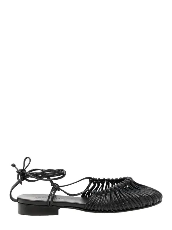 Hereu Mantera Knotted Leather Sandals - Black