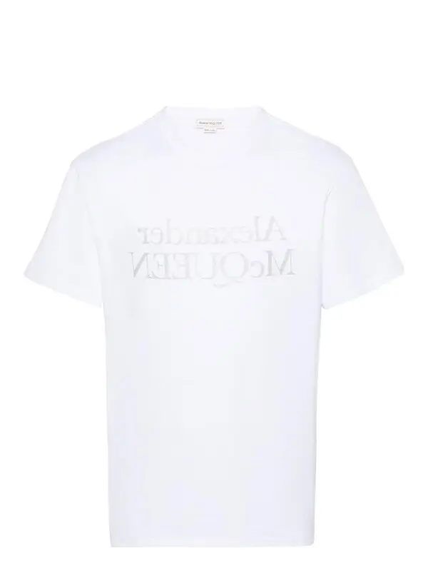 Alexander McQueen Logo-print Cotton T-shirt - White