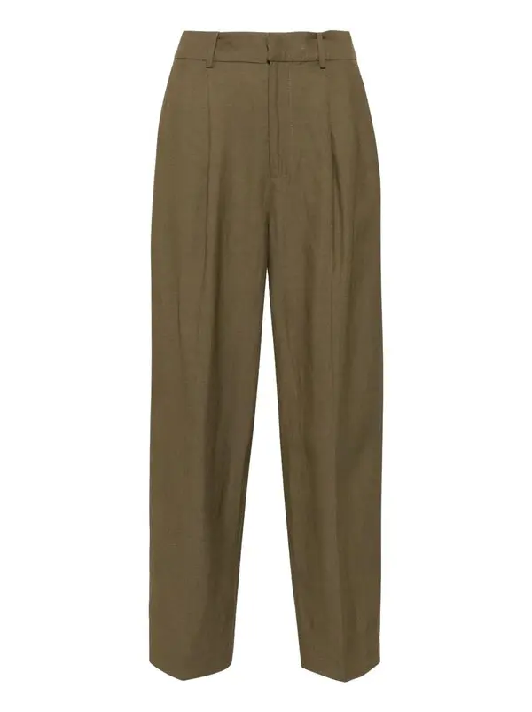 PT TORINO Pleated Tapered Trousers - Green