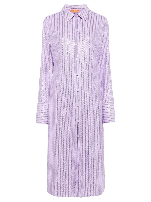 Stine Goya Sonja Sequin-embellished Shirtdress - Purple