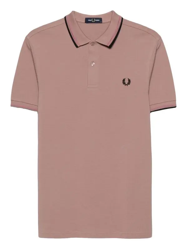 Fred Perry Logo-embroidered Cotton Polo Shirt - Pink