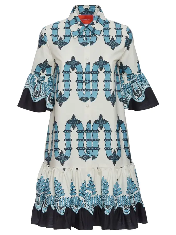 La DoubleJ Choux Sirocco Print Shirtdress - White
