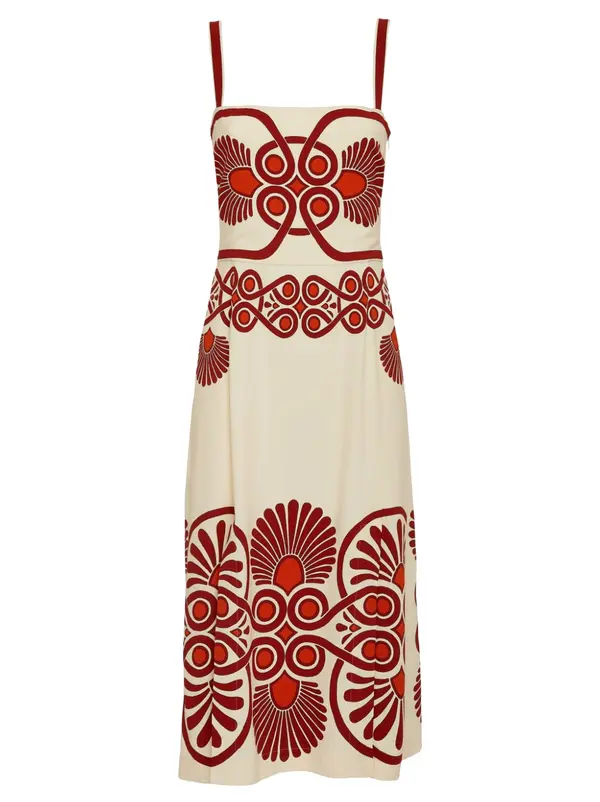 La DoubleJ Geometric-print Dress - Neutrals