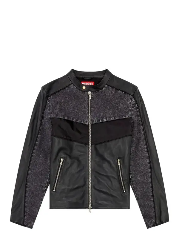 DIESEL® L-leopol Panelled Jacket - Black