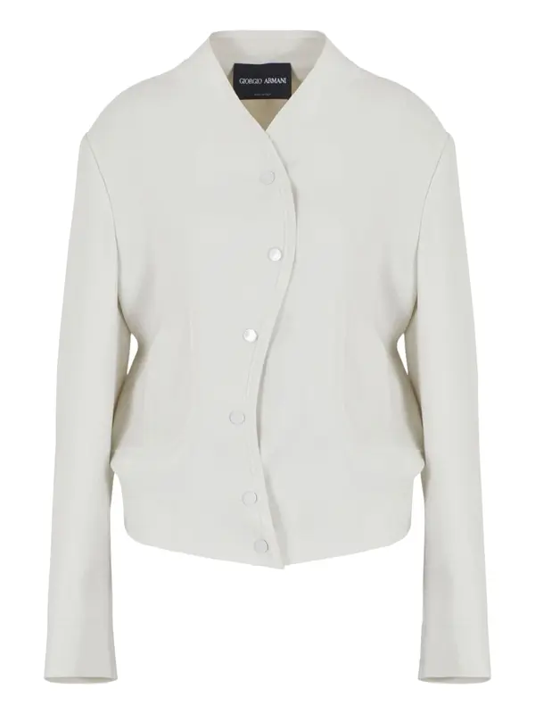 Giorgio Armani Collarless Jacket - Neutrals