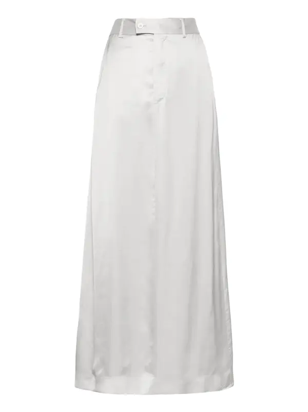 MAISON MARGIELA Satin Wrap Skirt - Silver