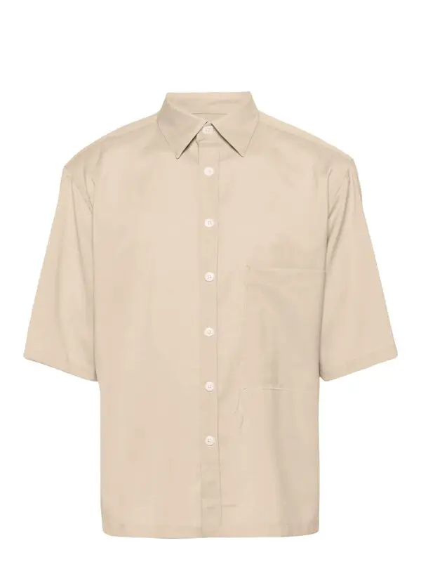 COSTUMEIN Stefano Chest-pocket Short-sleeve Shirt - Neutrals