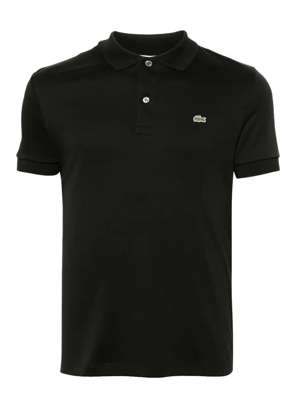 Lacoste Logo-patch Jersey Polo Shirt - Black