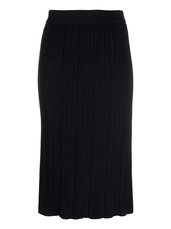 Thom Browne Plissé Virgin-wool Midi Skirt - Blue