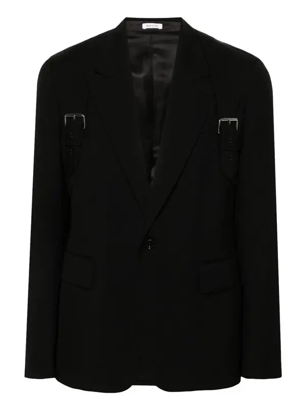 Alexander McQueen Harness Single-breasted Blazer - Black