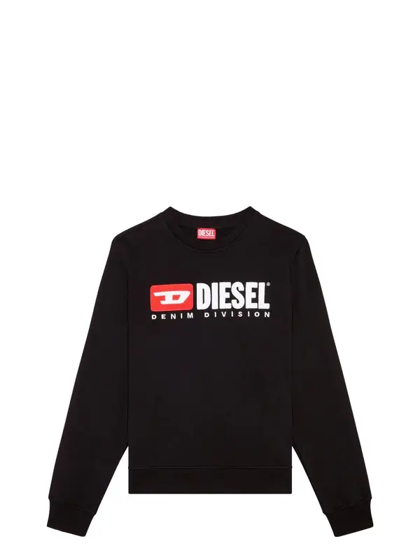 Diesel S-boxt-div Cotton Sweatshirt - Black