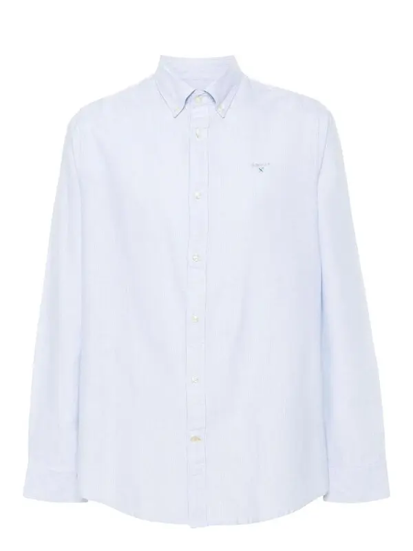 Barbour Logo-embroidered Striped Shirt - Blue