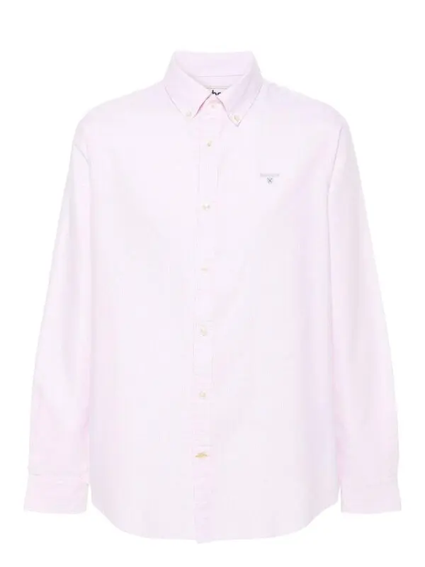 Barbour Logo-embroidered Striped Shirt - Pink