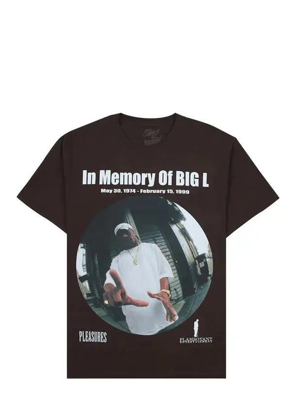 PLEASURES In Memorty T-shirt - Brown