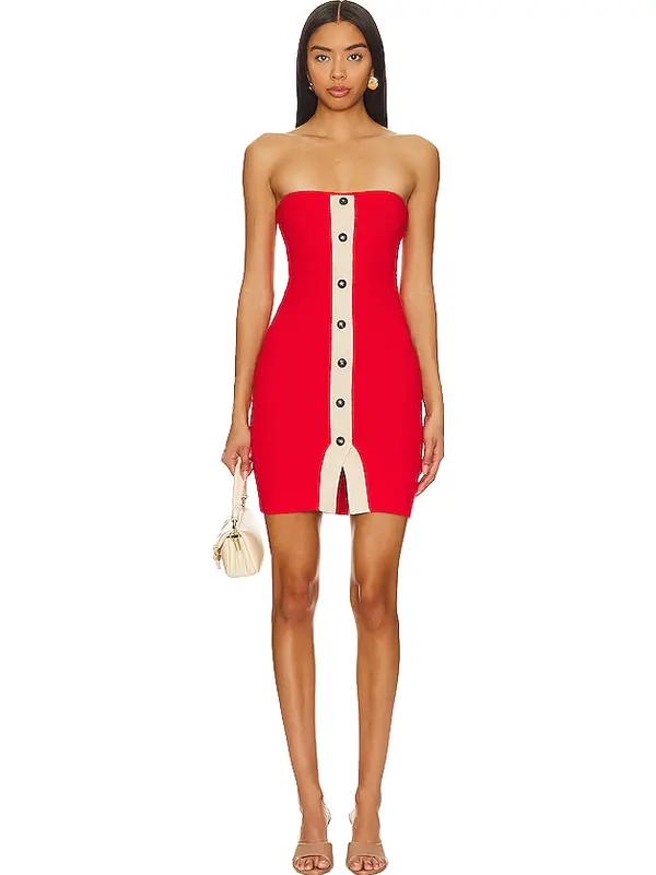 OSIS STUDIO Nova Mini Dress - Red