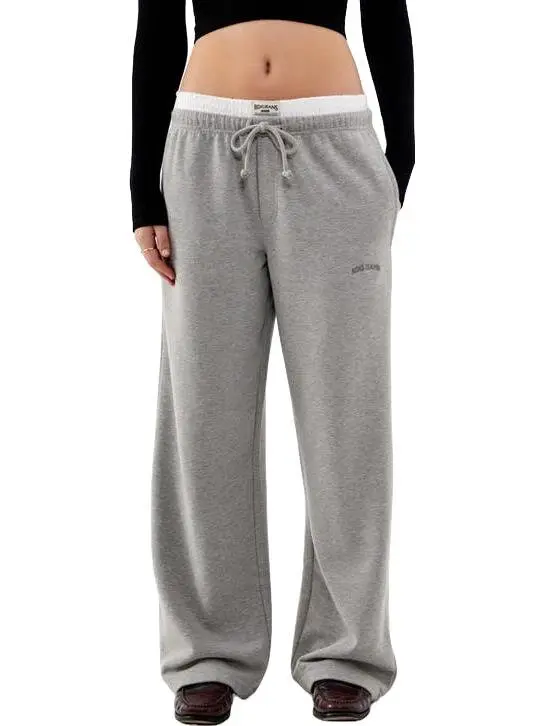 BDG URBAN OUTFITTERS Boxer Wide-leg Sweatpants - Light Grey