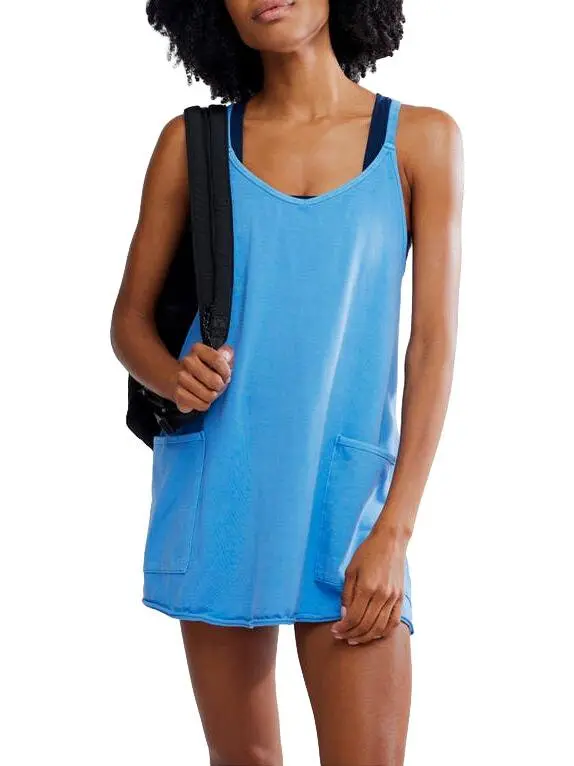 Free People Hot Shot Mini Sport Dress - Riviera Blue