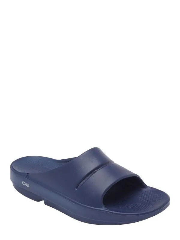 OOFOS Ooaah Slide Sandal - Navy