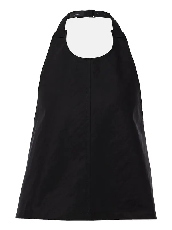 Wardrobe.NYC Drill Halterneck Top - Black