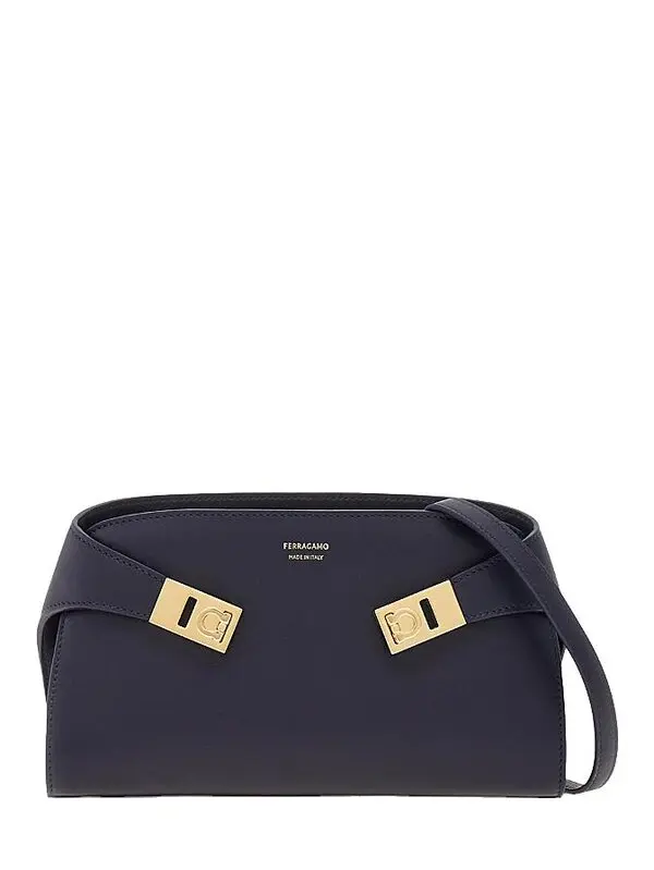 FERRAGAMO Hug Mini Leather Crossbody Bag - Midnight