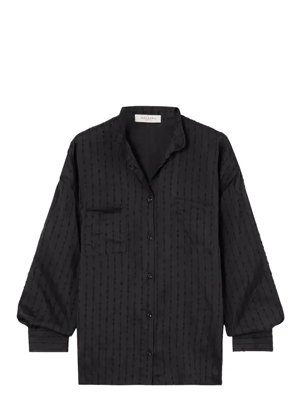Giuliva Heritage The Ivy Fil Coupé Shirt - Black
