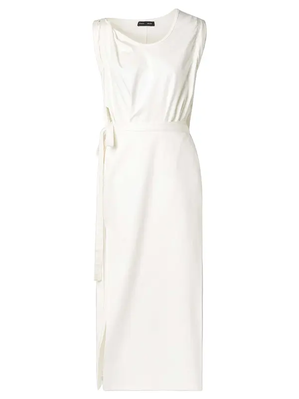 Proenza Schouler Lynn Gathered Organic Cotton-jersey Midi Wrap Dress - White