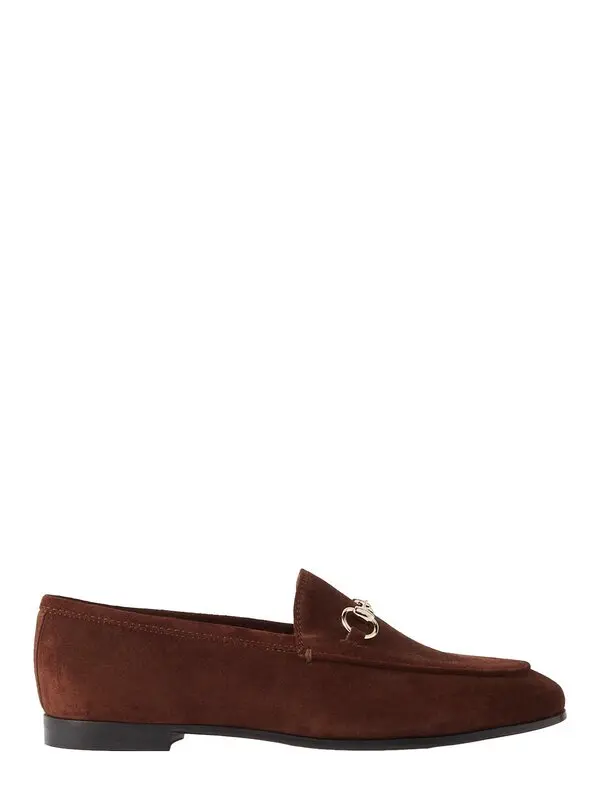 Gucci Jordaan Horsebit Loafers - Brown