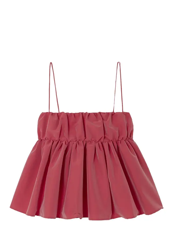 Bernadette Birgit Taffeta Top - Red