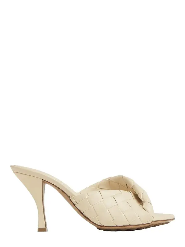 Bottega Veneta Intrecciato Leather Sandals - Sea Salt