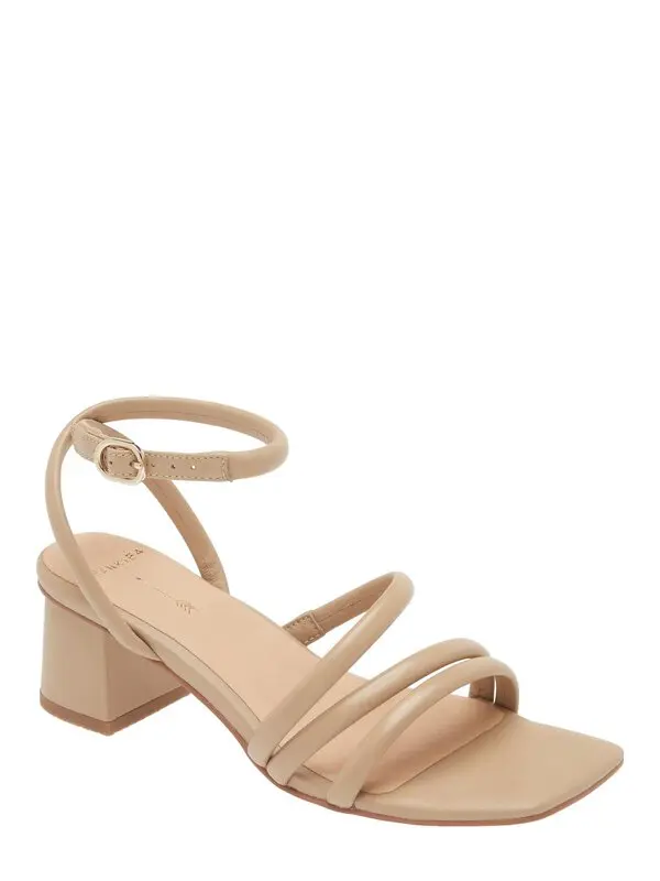 FRANKIE4 Ramsay Leather Block Heel Sandal - Sand