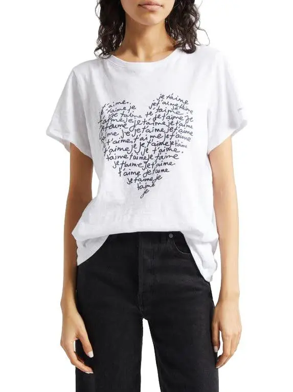 Cinq À Sept Graphic T-shirt - White/black