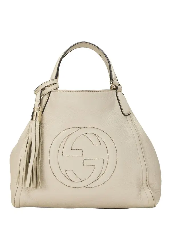 Gucci Leather Soho Convertible Shoulder Bag - White