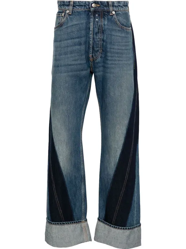 Alexander McQueen Twisted Straight Jeans - Blue